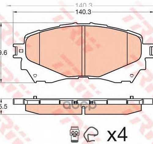 Колодки передние mazda 6 (GJ, GH) GDB3580 GDB3580