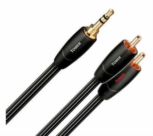Кабель audioquest tower 3 5 jack 2 RCA 2 метра
