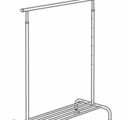 Вешалка напольная IKEA rigga белая