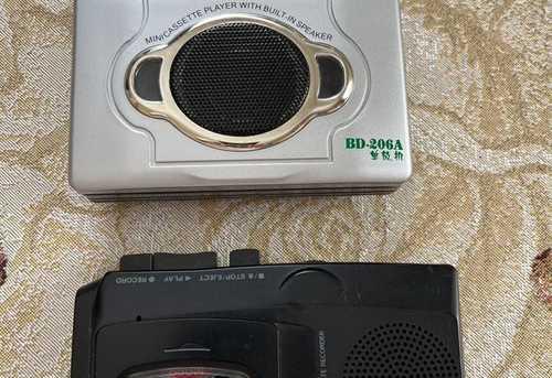 Аудиоплеер кассетный, диктофон кассетный