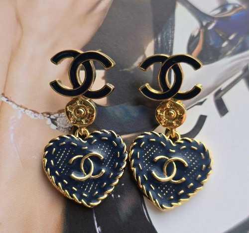 Серьги chanel премиум