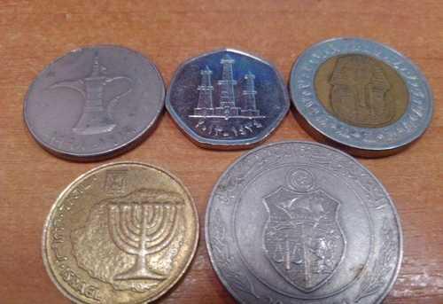 Монеты ОАЭ, Египет, Израиль, Тунис