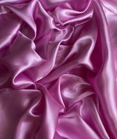 Ткань атлас сатин розовый