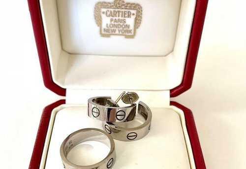 Кольцо и серьги оригинал Love Cartier Картье