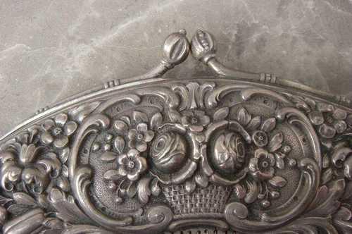 Серебряная антикварная дамская сумочка-кольчужка