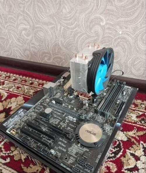 Комплект intel core i5 6600k + asus z170 p + 8gb