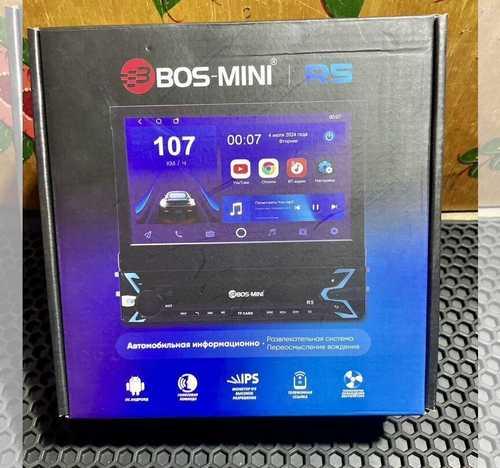 Магнитола android Bos mini R5 4/64 выдвижная