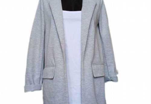Пиджак 42-44 жакет Reserved трикотажный серый