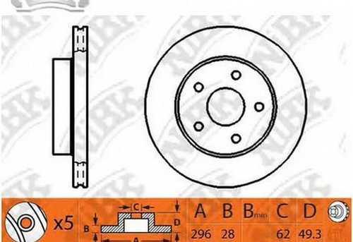 Тормозной диск RN1258 nibk
