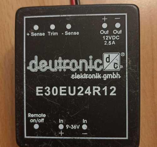 Преобразователь Dc/DC 30 Вт Deutronic E30EU24R12