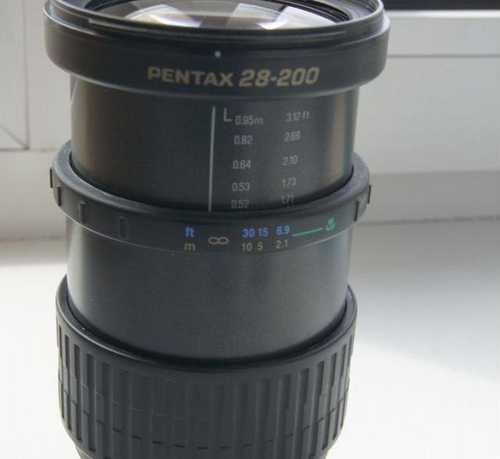Объектив для Pentax 28-200 c царапеной