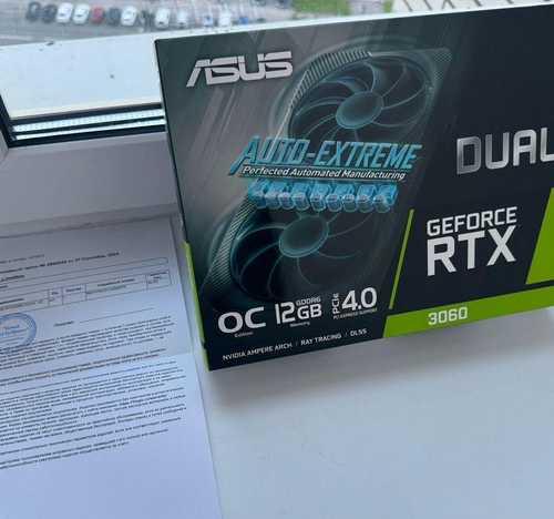 Новая видеокарта 12Gb Asus GeForce RTX3060 dual OC