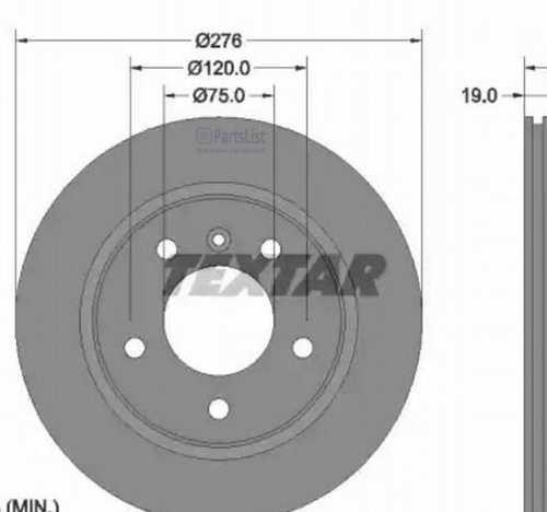 Диск тормозной задний с покрытием PRO BMW/BMW (brilliance) textar 92072403 92072403