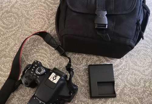 Canon 750d kit 18-55mm stm в сумке+ флешка