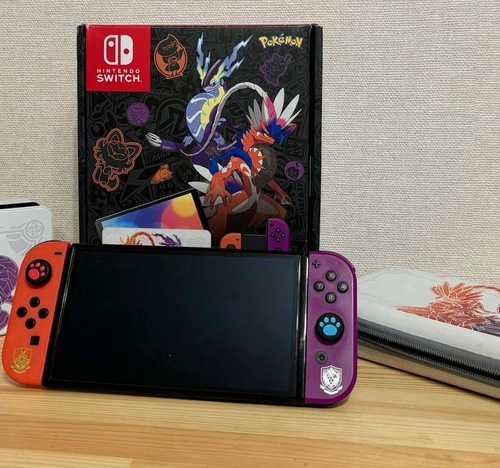 Nintendo switch oled, прошитая, Scarlet & Violet