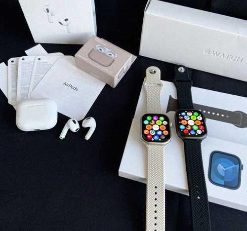 Наушники Аirods 3   Apple watch 9 ini 38mm