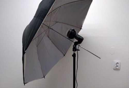 Зонт для фотовспышки UFO черно- белый