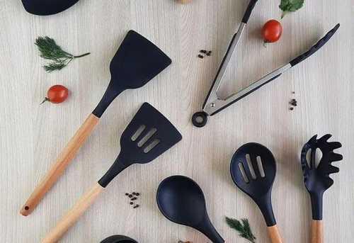 Набор кухонных принадлежностей 12 предметов черный