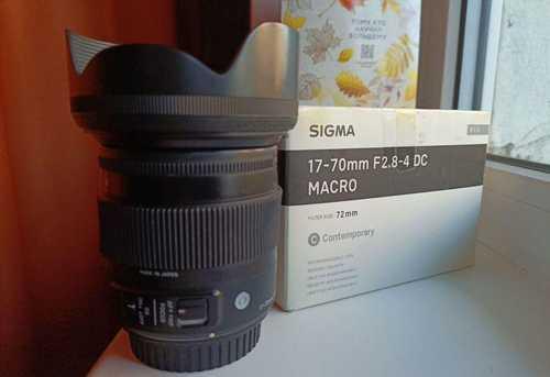 Объектив sigma 17-70 F2.8-4 DC macro Canon