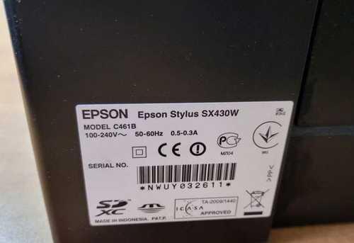Принтер Epson stylus sx430w