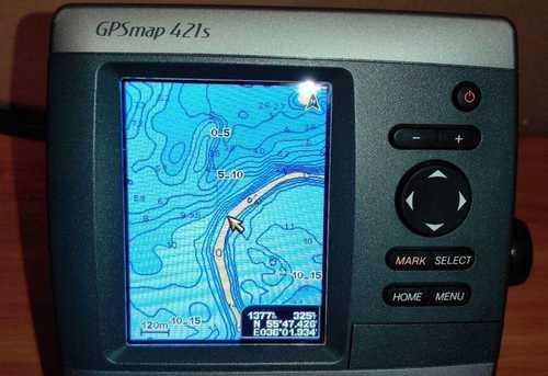 Картплоттер эхолот garmin GPS map 421s