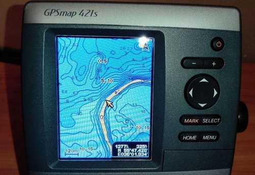 Картплоттер эхолот garmin GPS map 421s