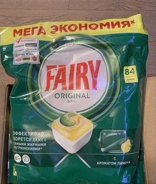 Таблетки капсулы для посудомоечных машин fairy