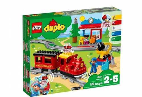 Lego duplo поезд на паровой тяге 10874