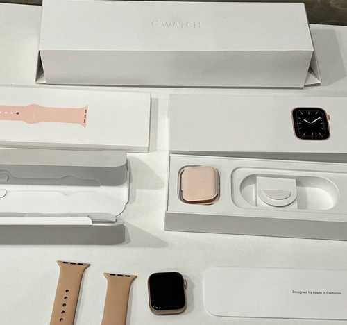 Часы apple watch 5 40 mm розовые