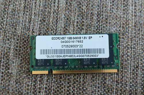 Оперативная память gddr2-667 1GB