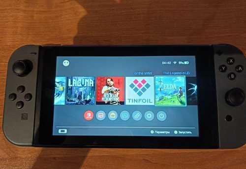 Nintendo switch rev2 прошитая + 128gb