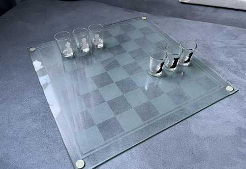 Шахматы стопки стеклянные