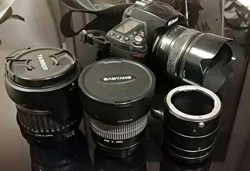 Nikon D90 + 4 объектива + прочее