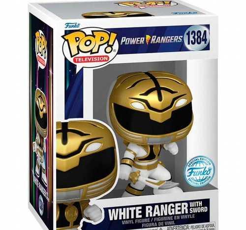 Funko Pop White Ranger with Sword 1384