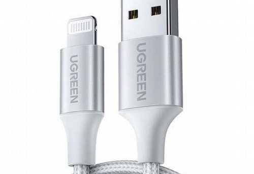 Кабель UGreen USB 2.0 - Lightning, 2 м,серебристый