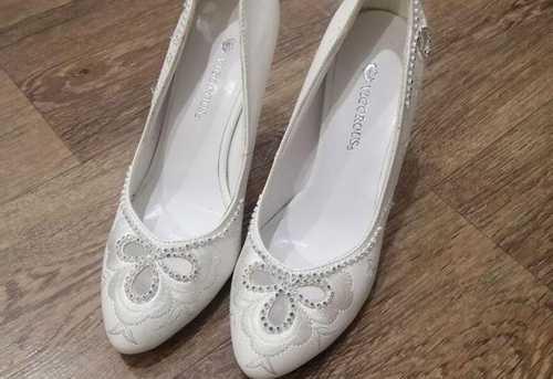 Свадебные туфли белые 36