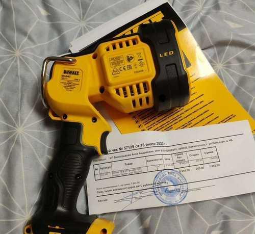 Фонарь dewalt DCL043, 18 В