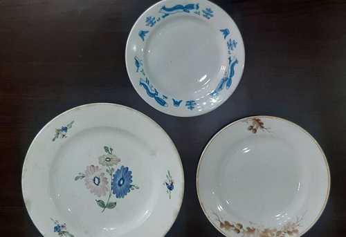 Три фарфоровые тарелки СССР 1930-70 г