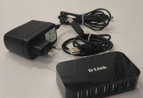 USB-разветвитель D-Link (7 портов, с питанием)