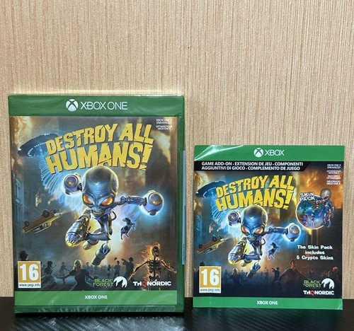 Диск с игрой Destroy All Humans (Xbox) Новый