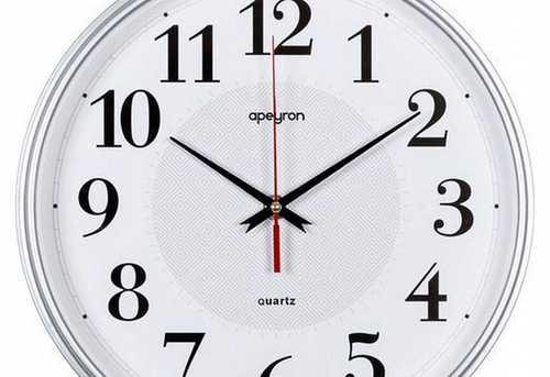 Часы настенные Apeyron серебристые, 29 см