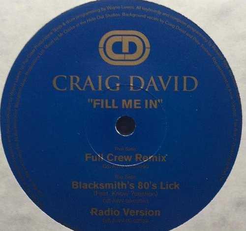 Craig David – Fill Me In/Виниловые пластинки