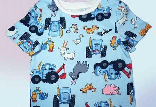 Детская футболка Синий трактор 92,98,104 размеры
