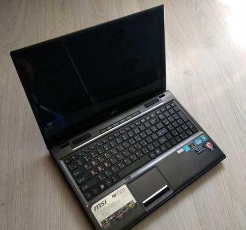 15.6" MSI GE620, 500 ГБ, Core i5-2430M, RAM 8 ГБ, GeForce GT 555M 2 ГБ