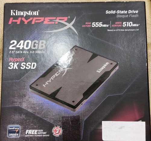 Диск SSD Kingston HyperX 240GB