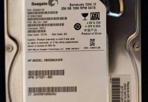 HP Seagate VB0250eaver 250Gb 7200.12