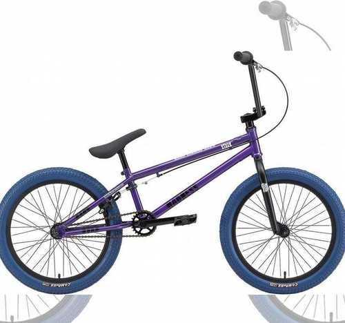 Велосипед Stark Madness BMX 4 (2024) серо-фиолетов