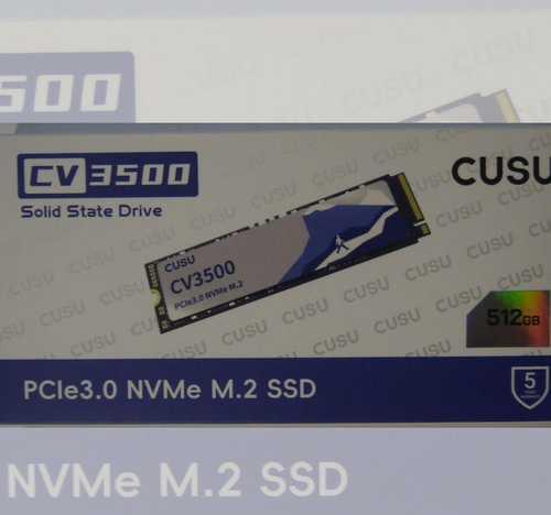 Ssd m2 NVMe 512Gb Cusu CV3500 новый