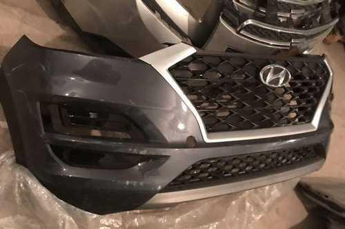 Передний бампер на hyundai tucson 2019