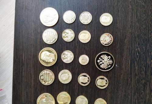 Копии царских монет в позолоте